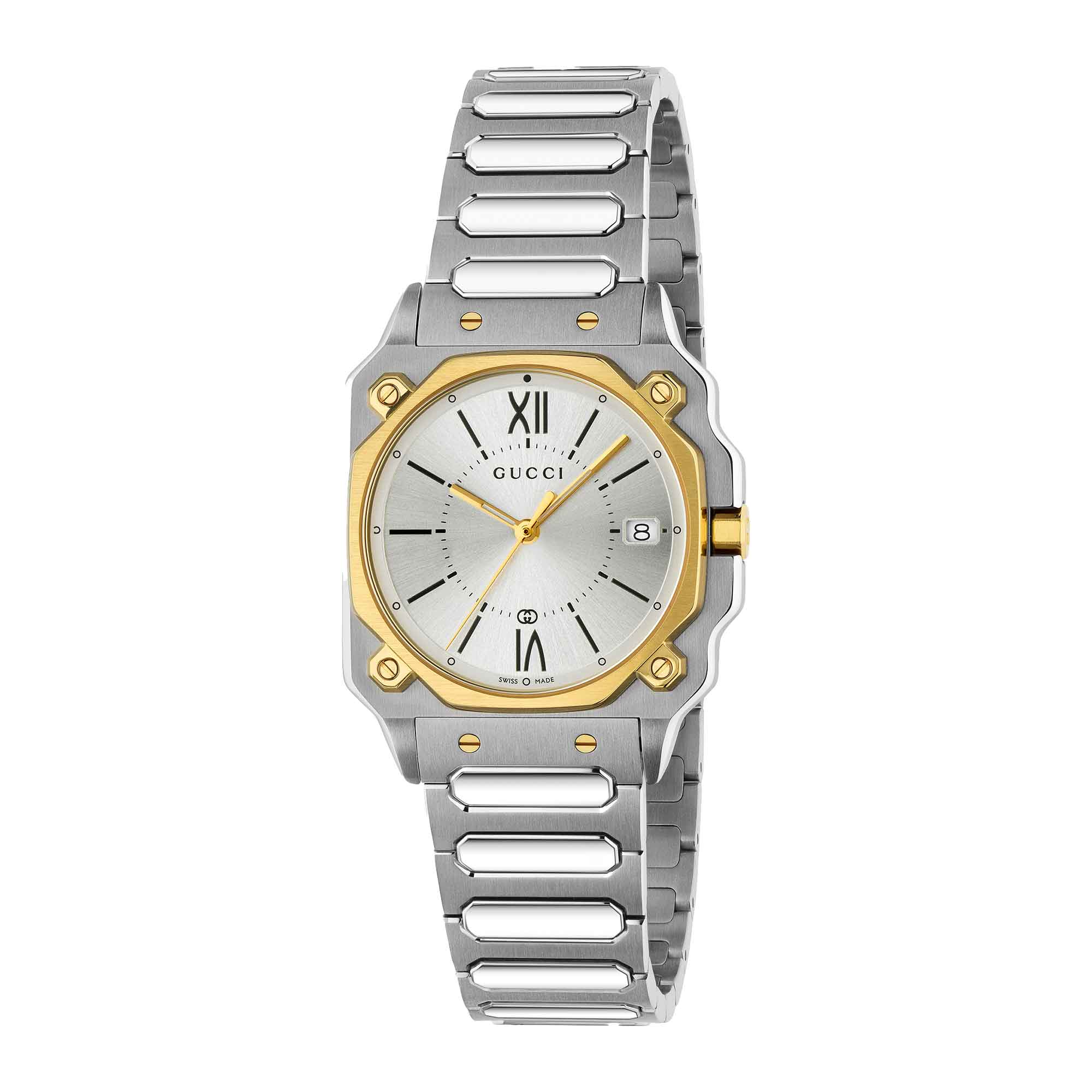 G-FLAT WATCH 30MM with silver galvanized dial - Fecarotta Gioielli